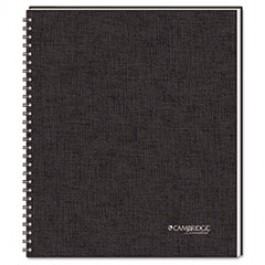 WIREBOUND BUSINESS NOTEBOOK, WIDE/LEGAL RULE, BLACK COVER, 11 X 8.5, 80 ...