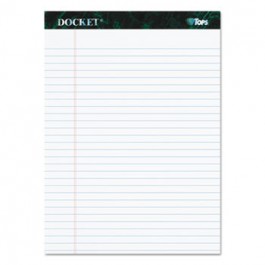 DOCKET RULED PERFORATED PADS, WIDE/LEGAL RULE, 8.5 X 11.75, WHITE, 50 ...