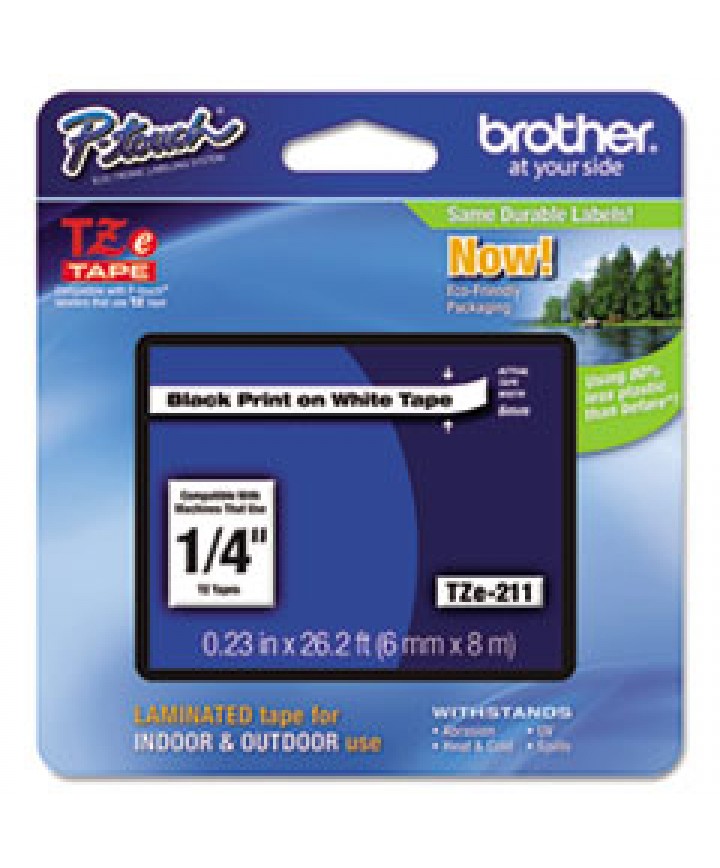 TZE STANDARD ADHESIVE LAMINATED LABELING TAPE, 0.94" X 26.2 FT, BLACK ...