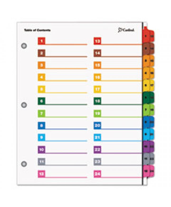 ONESTEP PRINTABLE TABLE OF CONTENTS AND DIVIDERS - DOUBLE COLUMN, 24 ...