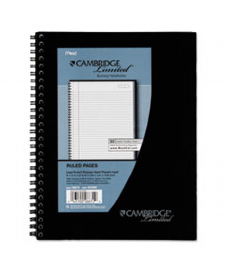 WIREBOUND BUSINESS NOTEBOOK, WIDE/LEGAL RULE, BLACK COVER, 9.5 X 6.68 ...