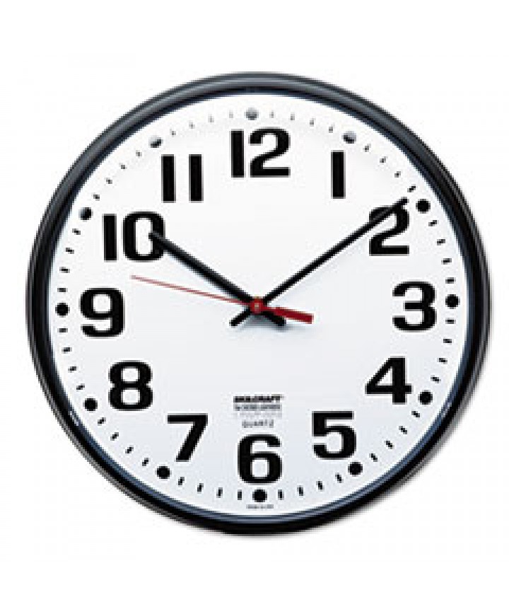 6645013897944 SKILCRAFT SLIMLINE QUARTZ WALL CLOCK, 12.75" OVERALL ...