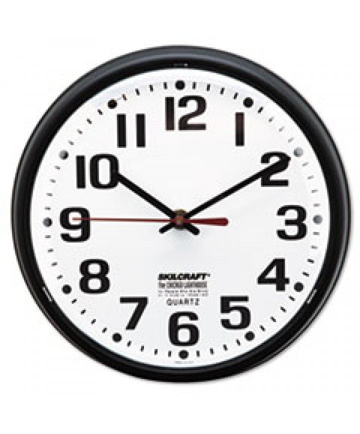 6645013897958 SKILCRAFT SLIMLINE QUARTZ WALL CLOCK, 9.2" OVERALL ...