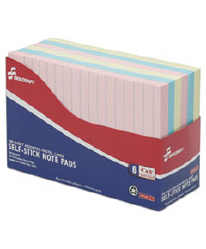 7530014560684 SKILCRAFT SELF-STICK PAD SET, 4 X 6, LINED, BLUE, GREEN ...