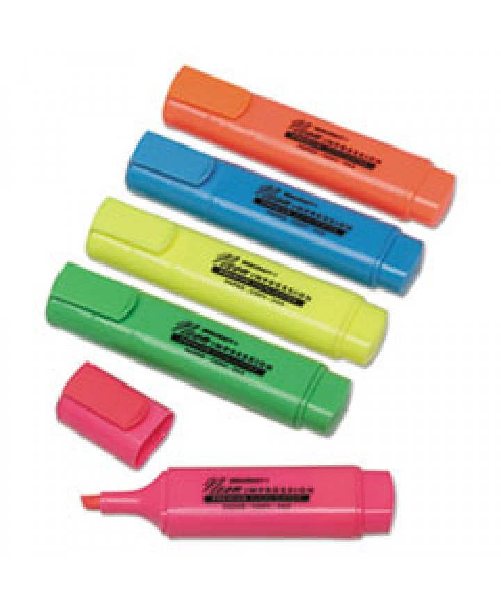 7520014636556 SKILCRAFT FLAT FLUORESCENT HIGHLIGHTER, CHISEL TIP ...