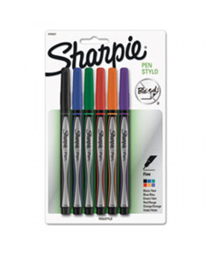 WATER-RESISTANT INK STICK PLASTIC POINT PEN, 0.4 MM, ASSORTED INK ...