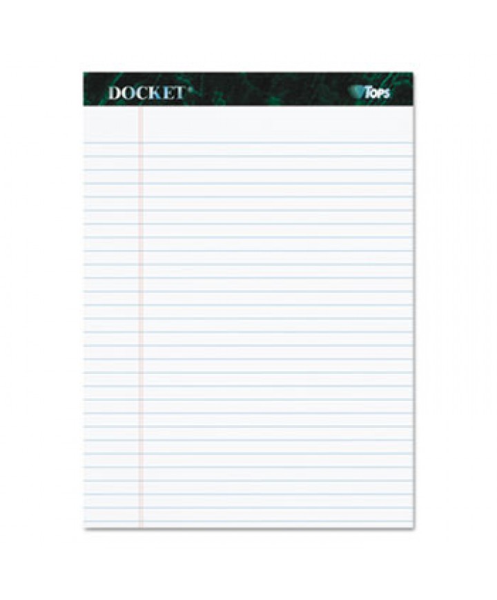 DOCKET RULED PERFORATED PADS, WIDE/LEGAL RULE, 8.5 X 11.75, WHITE, 50 ...