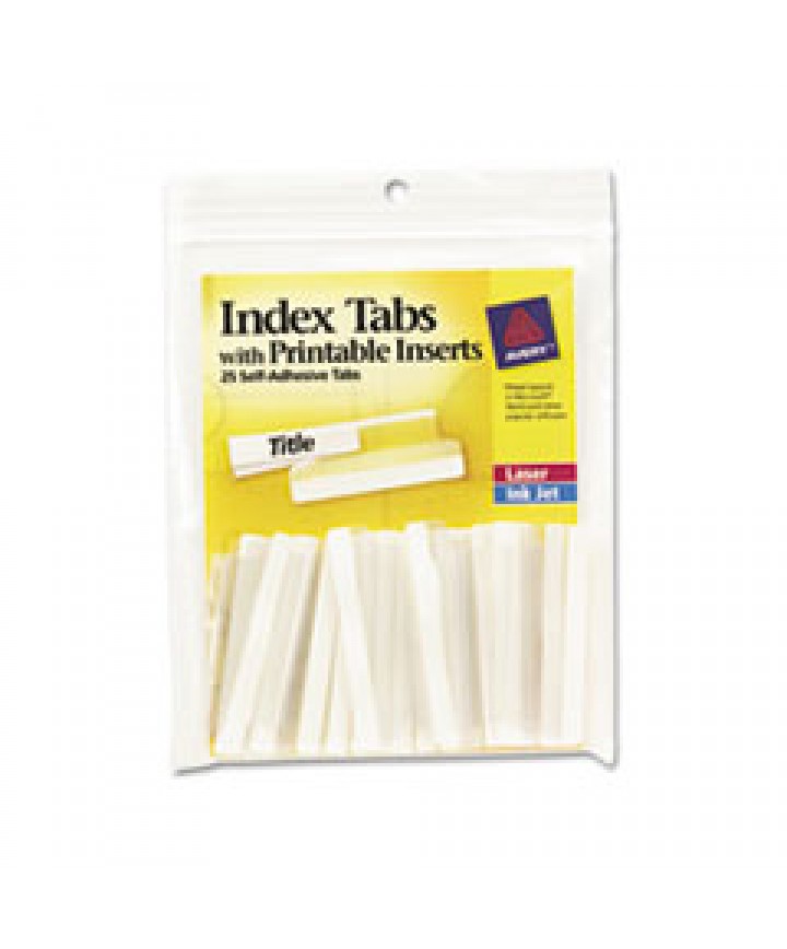 INSERTABLE INDEX TABS WITH PRINTABLE INSERTS, 1/5-CUT TABS, CLEAR, 2 ...