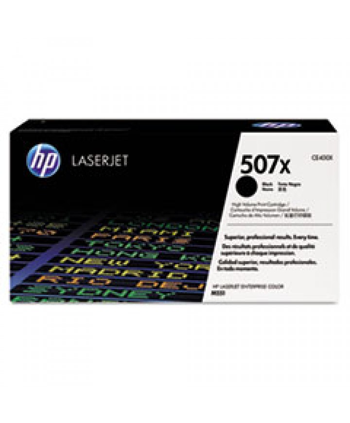HP 507X, (CE400X) HIGH-YIELD BLACK ORIGINAL LASERJET TONER CARTRIDGE
