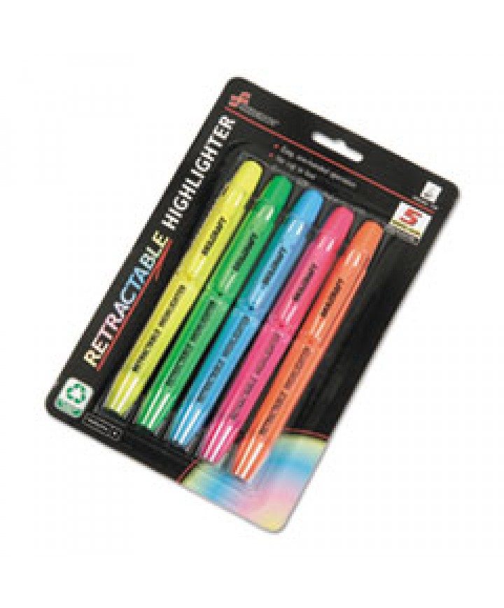 7520015548211 SKILCRAFTRETRACTABLE HIGHLIGHTER, CHISEL TIP, ASSORTED ...