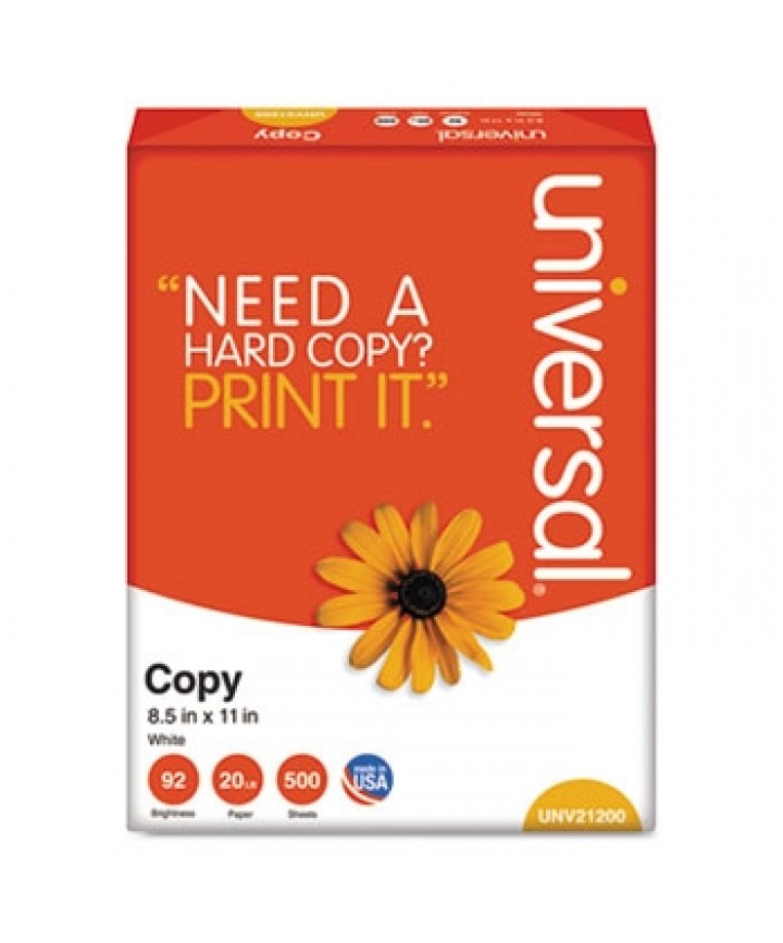 COPY PAPER, 92 BRIGHT, 20 LB, 8.5 X 11, WHITE, 500 SHEETS/REAM, 10 ...
